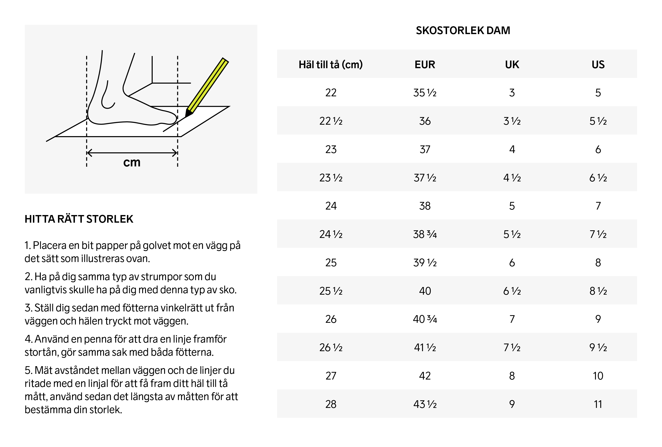 Size Guide | Craft of Scandinavia